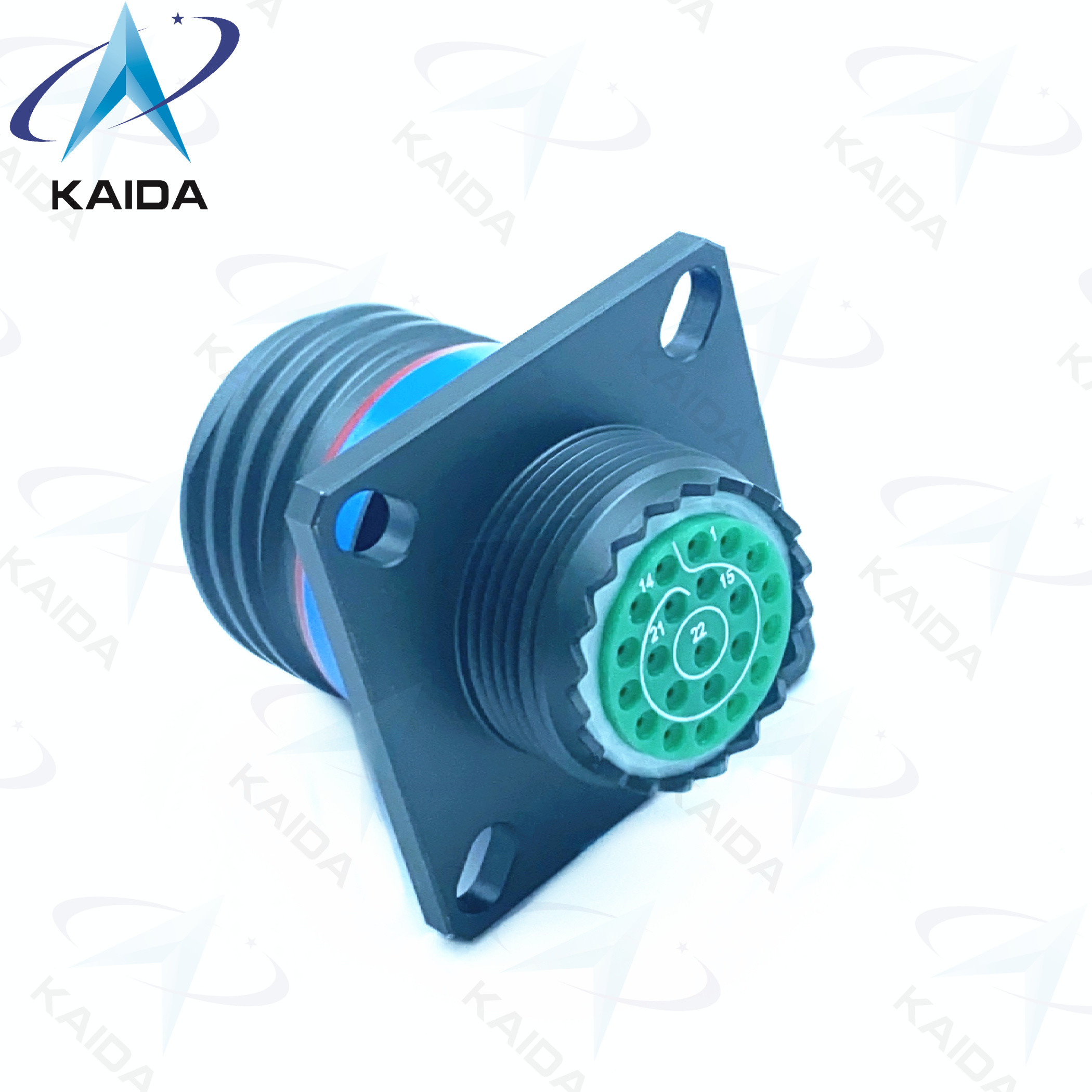 Olive Green D38999 Series 3 Cadmium Shell 22 Female Pins Mil Dtl 38999 ...