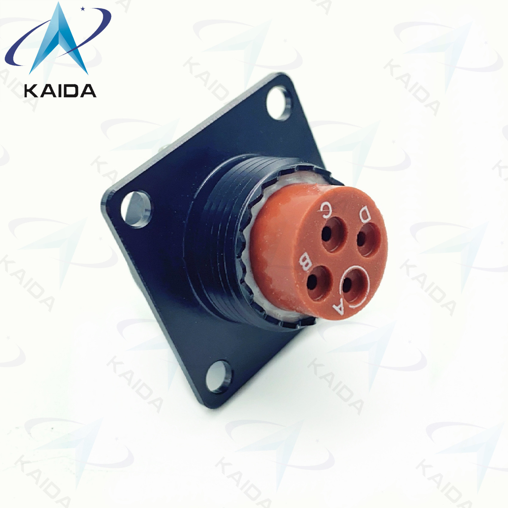 4 Female Pins MIL-DTL-38999 Series 2 Balck Anodized Plating 38999 Power ...