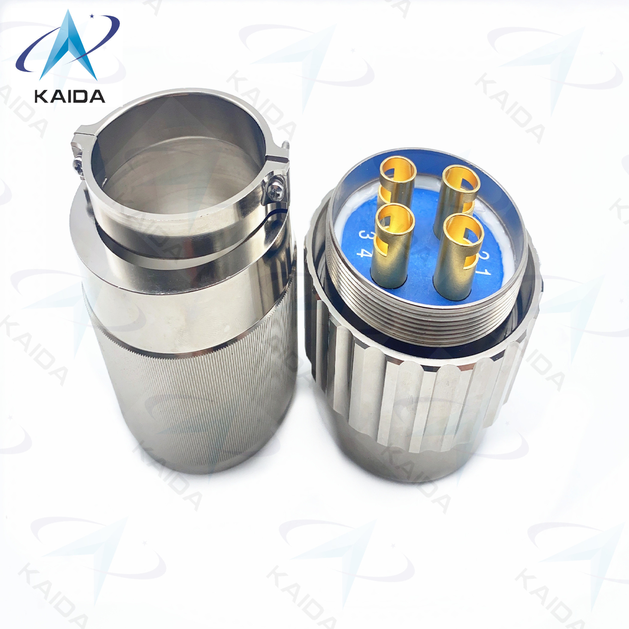 Y50DX Series Circular Electrical Connector Aluminum Electroless Nickel ...