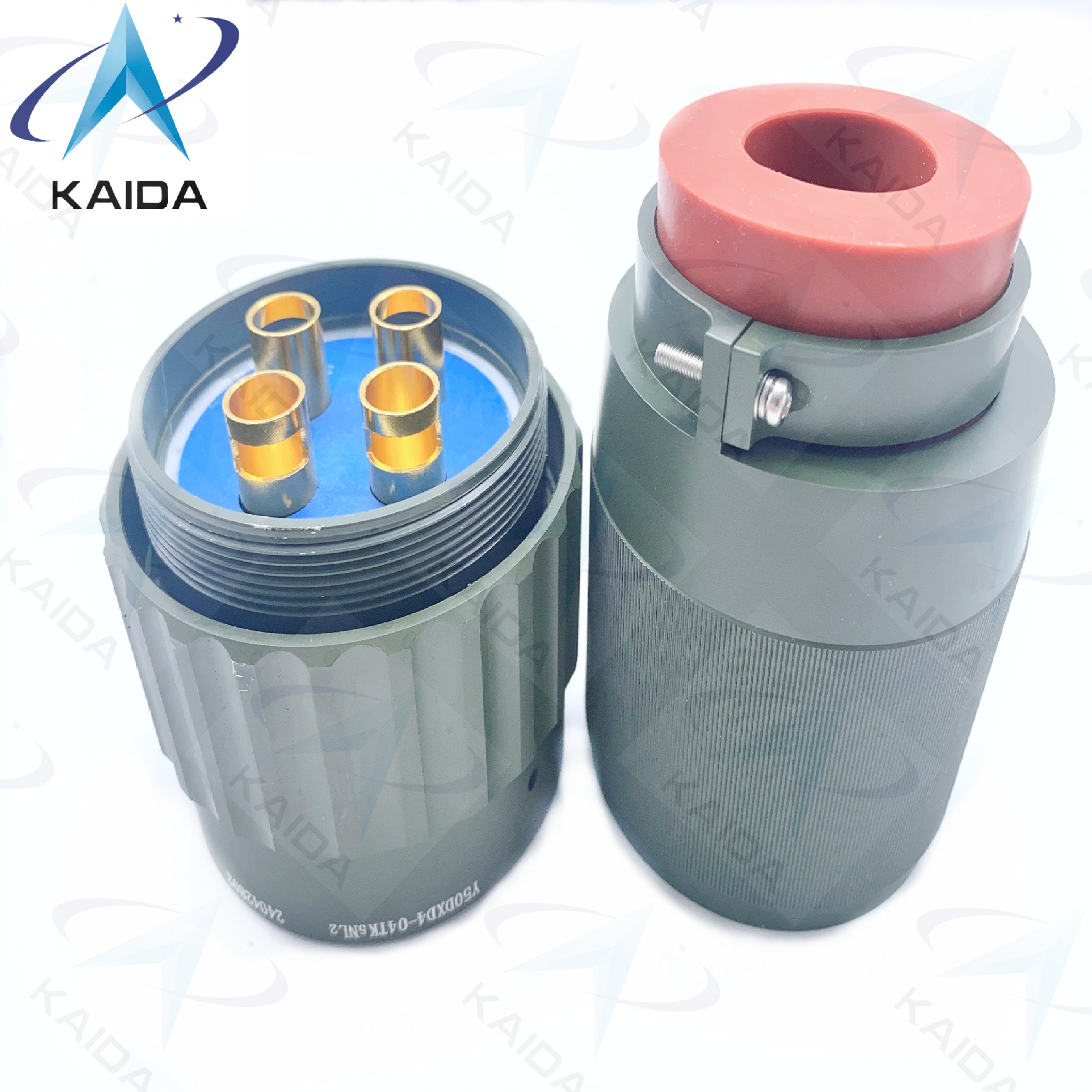 Y50DX Series Circular Electrical Connector Aluminum Olive Green Cadmium ...