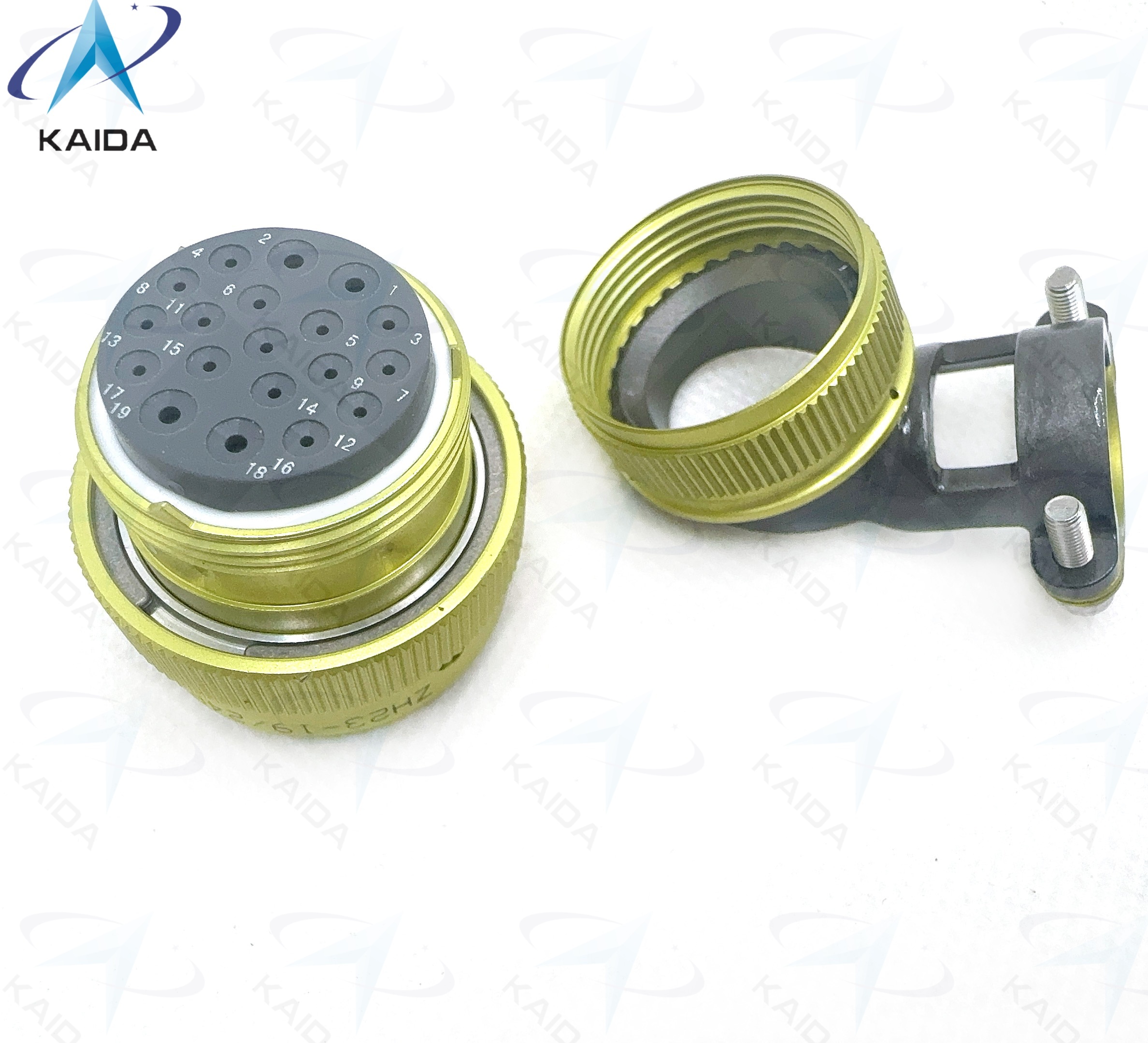 ZH23 Series Circular Electrical Connector Anodized Aluminum Shell for ...